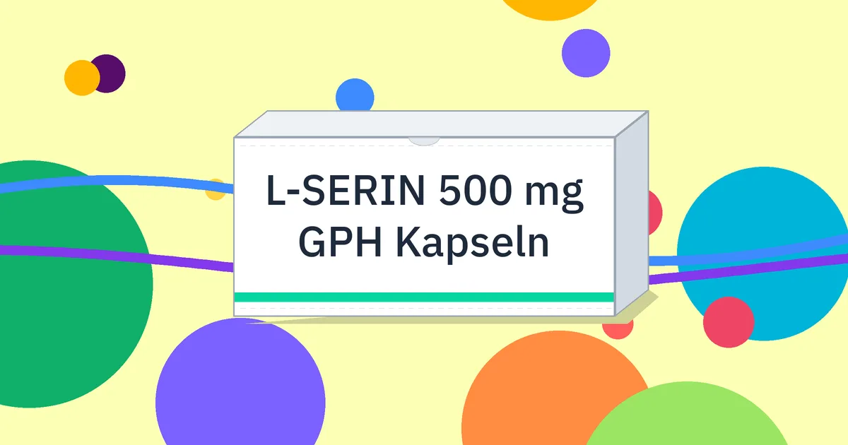Symbolbild: Packung mit der Aufschrift L-SERIN 500 mg GPH Kapseln (PZN 06923450) – Verfügbarkeit und Bezug in Apotheken in Frankfurt am Main