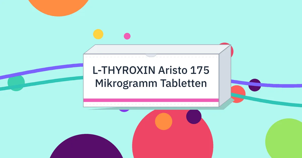 Symbolbild: Packung mit der Aufschrift L-THYROXIN Aristo 175 Mikrogramm Tabletten (PZN 19160723) – Verfügbarkeit und Bezug in Apotheken in Frankfurt am Main