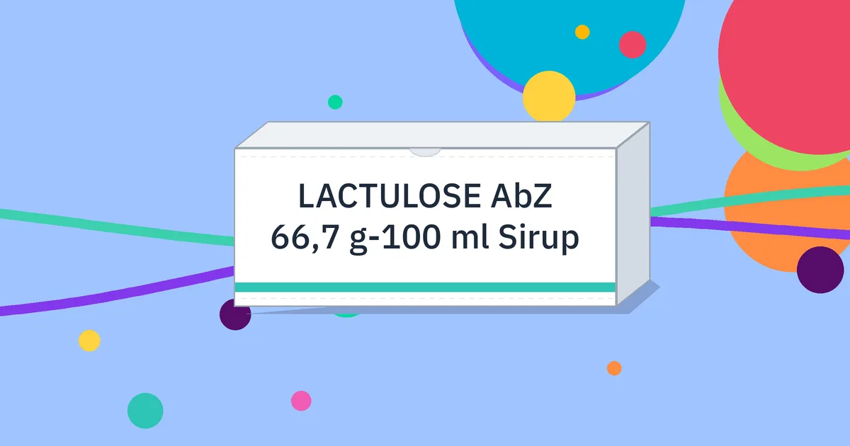 Symbolbild: Packung mit der Aufschrift LACTULOSE AbZ 66,7 g-100 ml Sirup (PZN 03351645) – Verfügbarkeit und Bezug in Apotheken in Frankfurt am Main