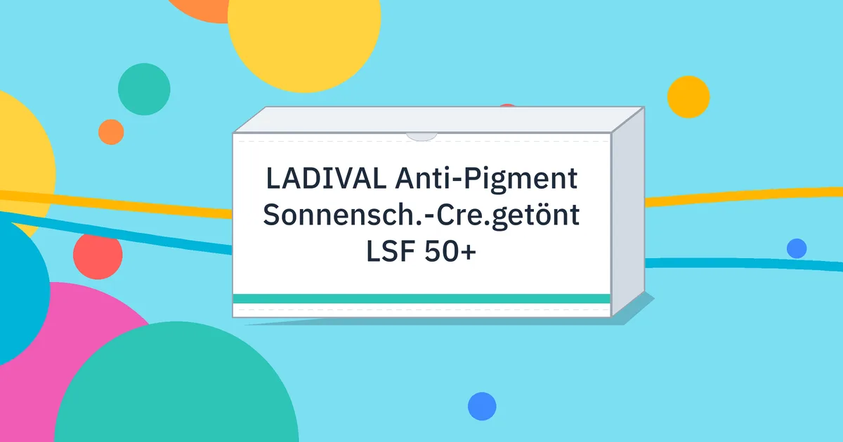 Symbolbild: Packung mit der Aufschrift LADIVAL Anti-Pigment Sonnensch.-Cre.getönt LSF 50+ (PZN 19742951) – Verfügbarkeit und Bezug in Apotheken in Frankfurt am Main