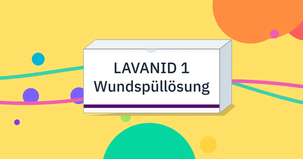 Symbolbild: Packung mit der Aufschrift LAVANID 1 Wundspüllösung (PZN 05901305) – Verfügbarkeit und Bezug in Apotheken in Frankfurt am Main