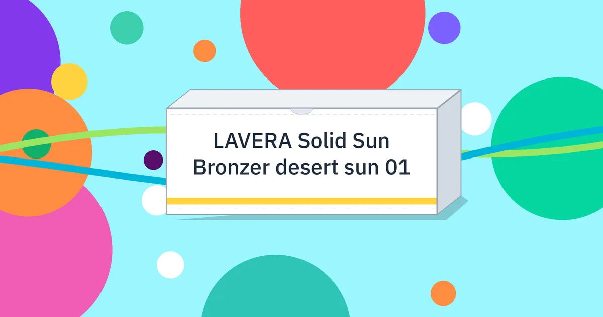 Symbolbild: Packung mit der Aufschrift LAVERA Solid Sun Bronzer desert sun 01 (PZN 17828275) – Verfügbarkeit und Bezug in Apotheken in Frankfurt am Main