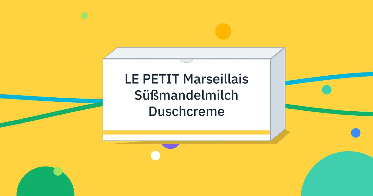 Symbolbild: Packung mit der Aufschrift LE PETIT Marseillais Süßmandelmilch Duschcreme (PZN 17579866) – Verfügbarkeit und Bezug in Apotheken in Frankfurt am Main