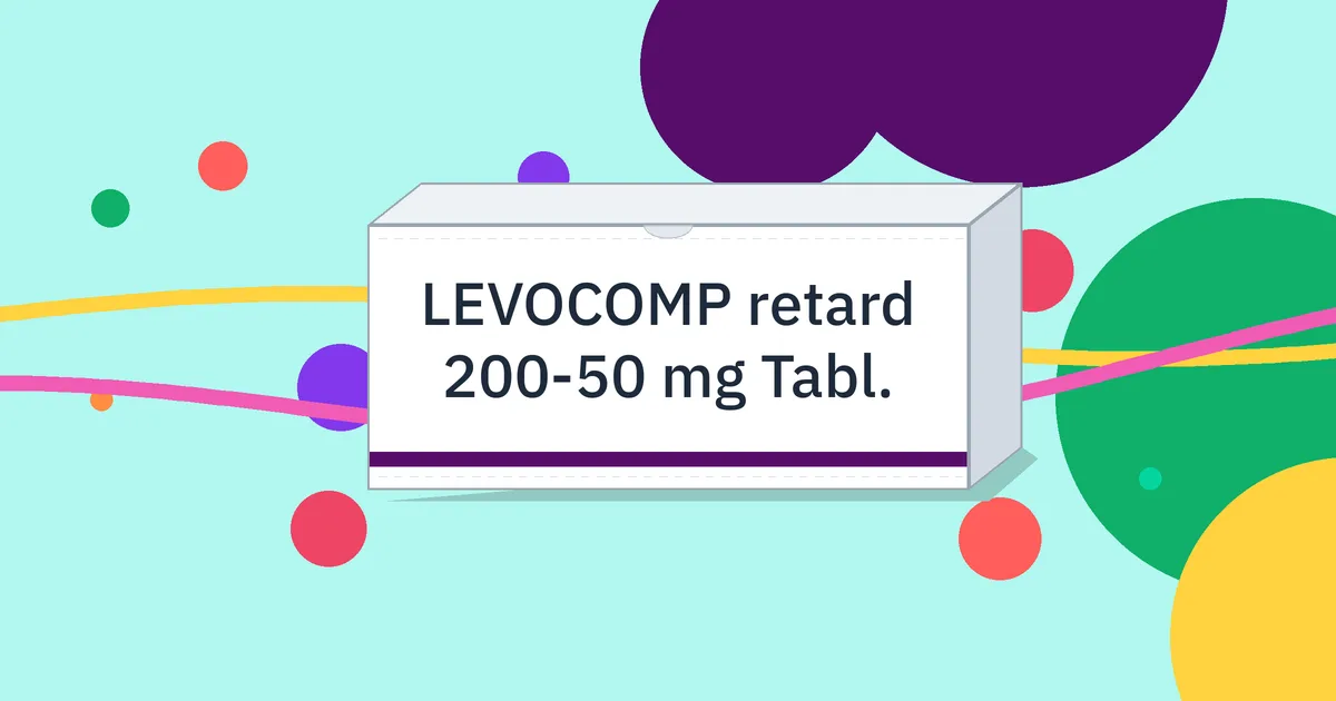 Symbolbild: Packung mit der Aufschrift LEVOCOMP retard 200-50 mg Tabl. (PZN 04957769) – Verfügbarkeit und Bezug in Apotheken in Frankfurt am Main