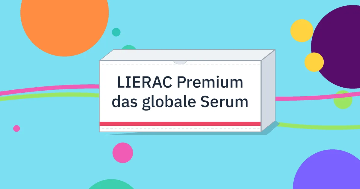 Symbolbild: Packung mit der Aufschrift LIERAC Premium das globale Serum (PZN 20108981) – Verfügbarkeit und Bezug in Apotheken in Frankfurt am Main