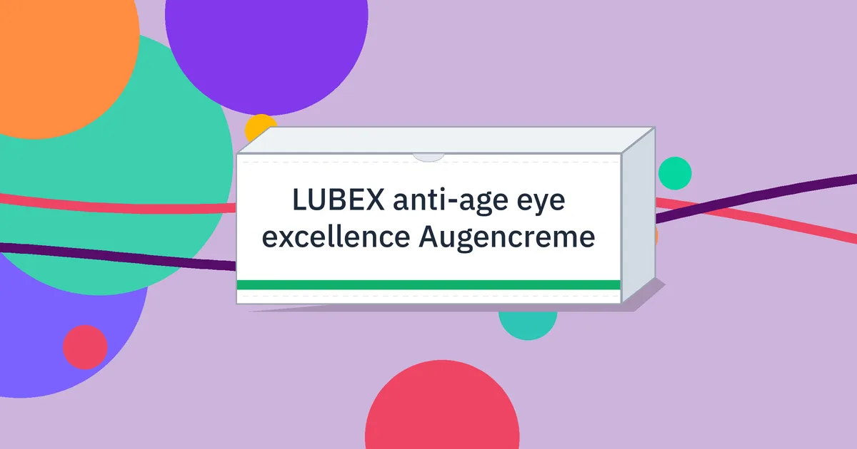 Symbolbild: Packung mit der Aufschrift LUBEX anti-age eye excellence Augencreme (PZN 16156827) – Verfügbarkeit und Bezug in Apotheken in Frankfurt am Main