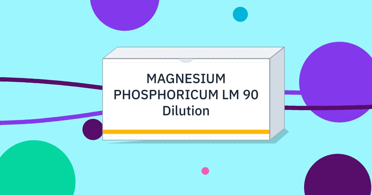 Symbolbild: Packung mit der Aufschrift MAGNESIUM PHOSPHORICUM LM 90 Dilution (PZN 12939461) – Verfügbarkeit und Bezug in Apotheken in Frankfurt am Main