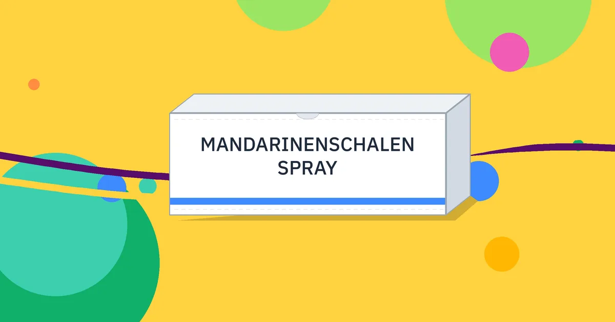 Symbolbild: Packung mit der Aufschrift MANDARINENSCHALEN SPRAY (PZN 15237759) – Verfügbarkeit und Bezug in Apotheken in Frankfurt am Main