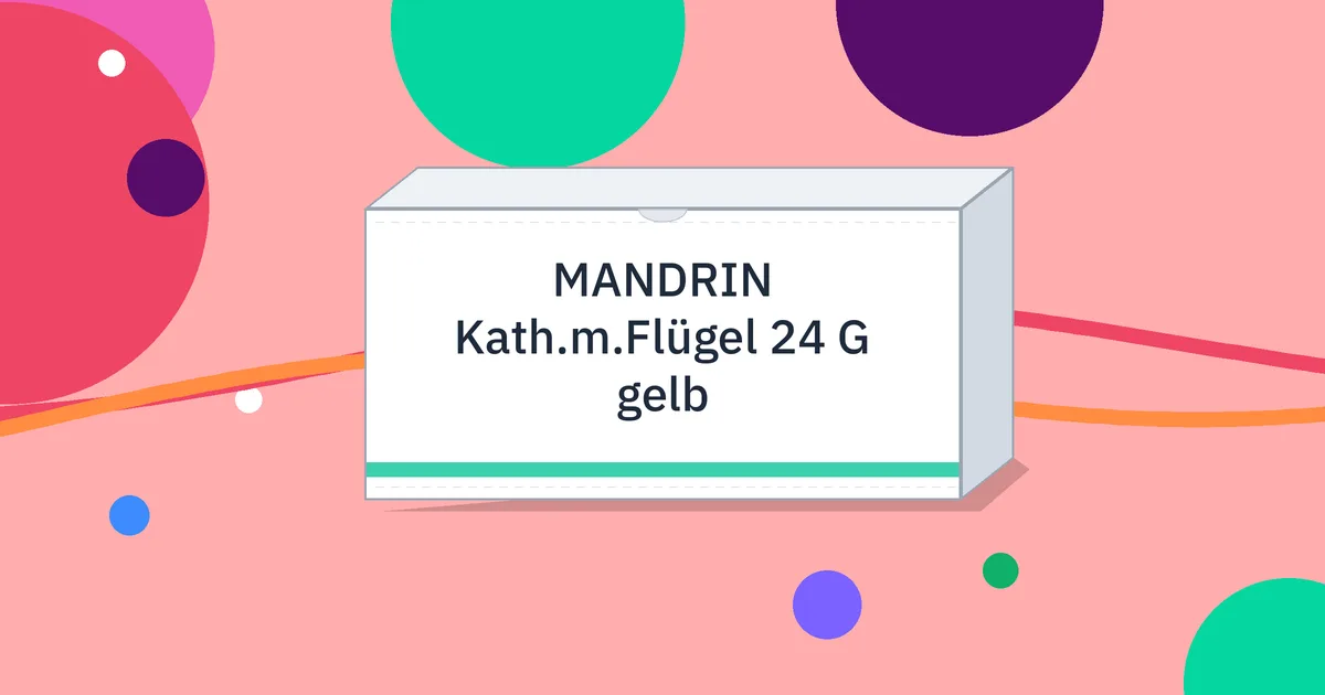 Symbolbild: Packung mit der Aufschrift MANDRIN Kath.m.Flügel 24 G gelb (PZN 01179716) – Verfügbarkeit und Bezug in Apotheken in Frankfurt am Main