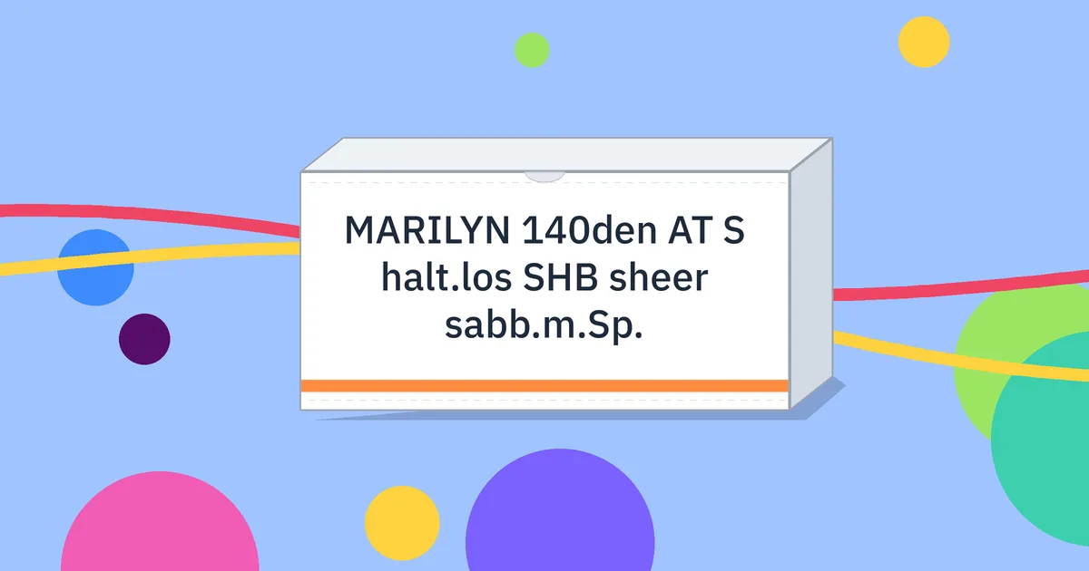 Symbolbild: Packung mit der Aufschrift MARILYN 140den AT S halt.los SHB sheer sabb.m.Sp. (PZN 16186596) – Verfügbarkeit und Bezug in Apotheken in Frankfurt am Main
