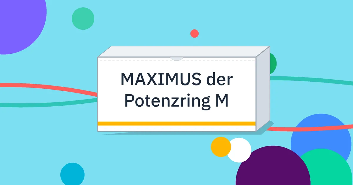 Symbolbild: Packung mit der Aufschrift MAXIMUS der Potenzring M (PZN 02031536) – Verfügbarkeit und Bezug in Apotheken in Frankfurt am Main