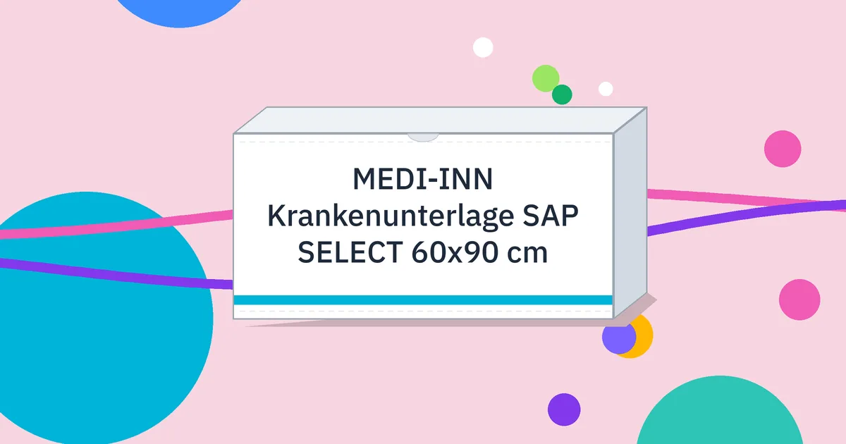 Symbolbild: Packung mit der Aufschrift MEDI-INN Krankenunterlage SAP SELECT 60x90 cm (PZN 20180441) – Verfügbarkeit und Bezug in Apotheken in Frankfurt am Main
