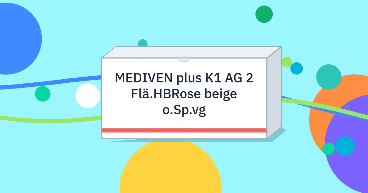 Symbolbild: Packung mit der Aufschrift MEDIVEN plus K1 AG 2 Flä.HBRose beige o.Sp.vg (PZN 15912563) – Verfügbarkeit und Bezug in Apotheken in Frankfurt am Main