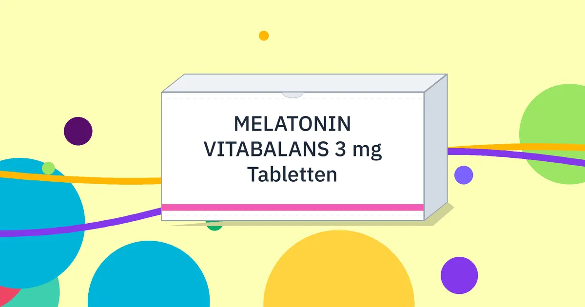 Symbolbild: Packung mit der Aufschrift MELATONIN VITABALANS 3 mg Tabletten (PZN 17313246) – Verfügbarkeit und Bezug in Apotheken in Frankfurt am Main
