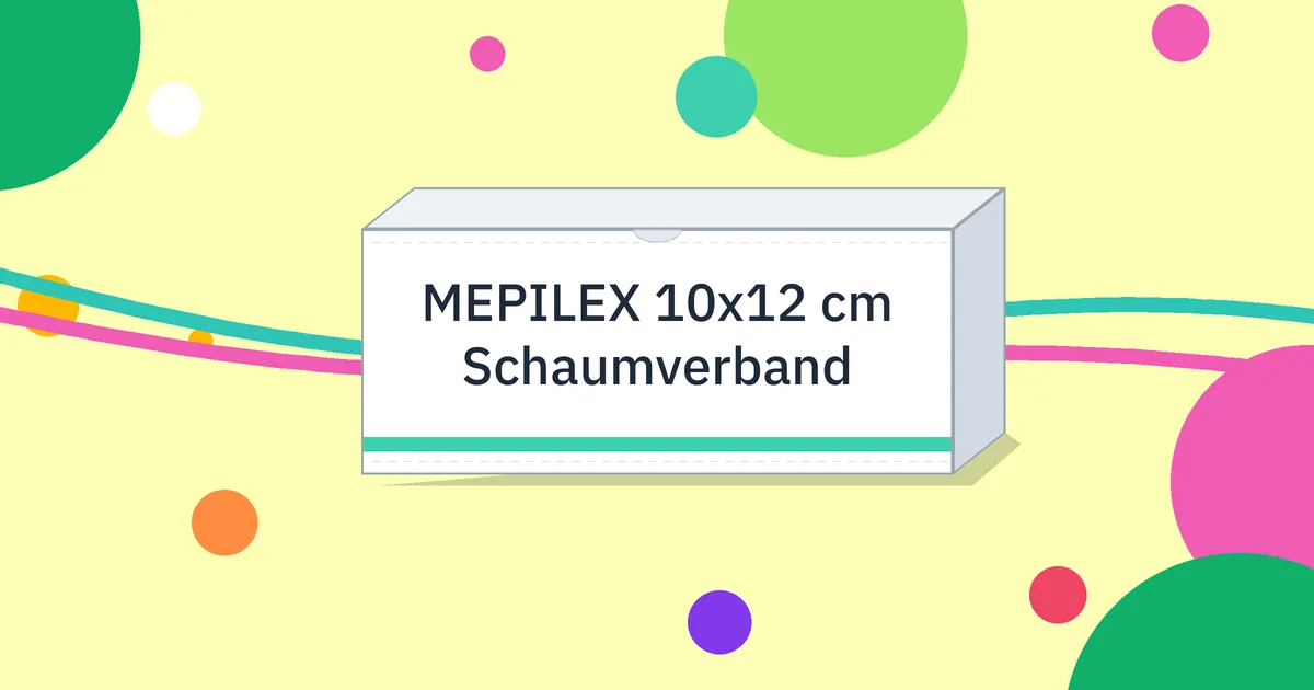 Symbolbild: Packung mit der Aufschrift MEPILEX 10x12 cm Schaumverband (PZN 17832348) – Verfügbarkeit und Bezug in Apotheken in Frankfurt am Main