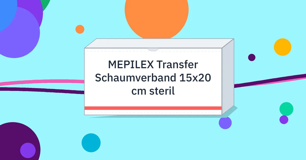 Symbolbild: Packung mit der Aufschrift MEPILEX Transfer Schaumverband 15x20 cm steril (PZN 13835930) – Verfügbarkeit und Bezug in Apotheken in Frankfurt am Main