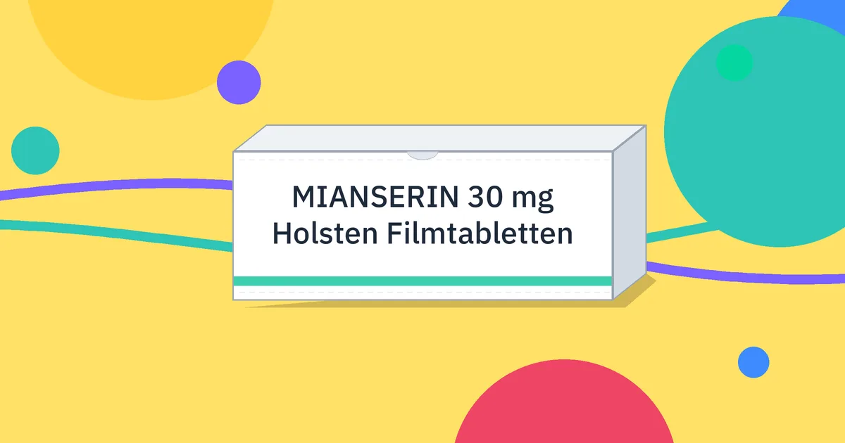 Symbolbild: Packung mit der Aufschrift MIANSERIN 30 mg Holsten Filmtabletten (PZN 01507913) – Verfügbarkeit und Bezug in Apotheken in Frankfurt am Main