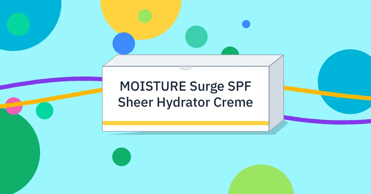 Symbolbild: Packung mit der Aufschrift MOISTURE Surge SPF Sheer Hydrator Creme (PZN 18894009) – Verfügbarkeit und Bezug in Apotheken in Frankfurt am Main