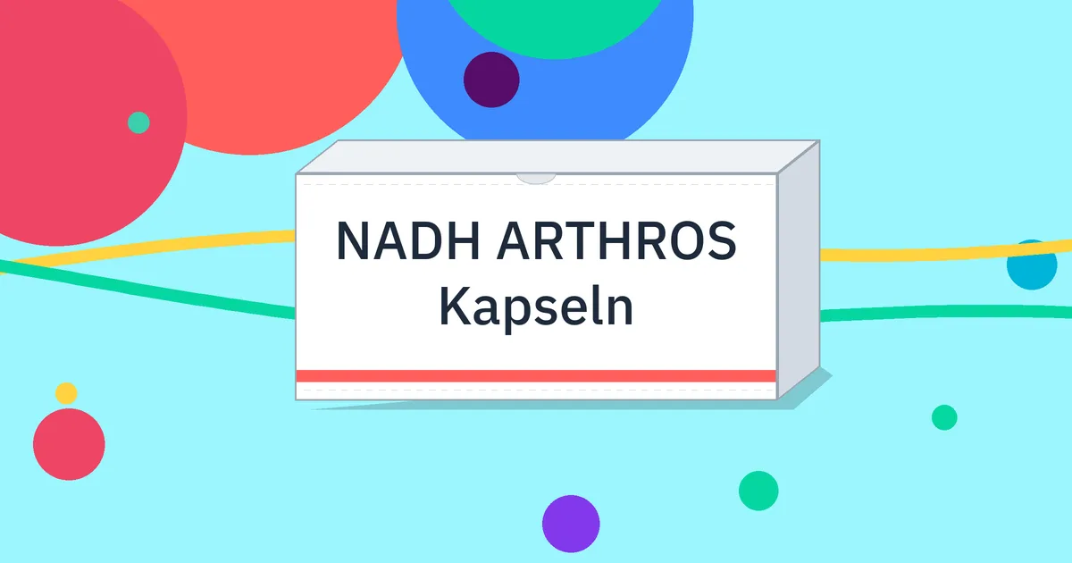Symbolbild: Packung mit der Aufschrift NADH ARTHROS Kapseln (PZN 10039865) – Verfügbarkeit und Bezug in Apotheken in Frankfurt am Main