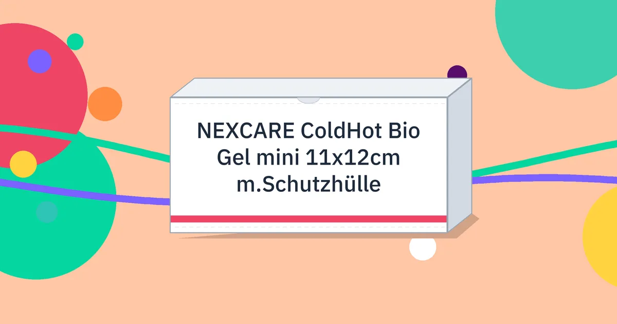 Symbolbild: Packung mit der Aufschrift NEXCARE ColdHot Bio Gel mini 11x12cm m.Schutzhülle (PZN 13902721) – Verfügbarkeit und Bezug in Apotheken in Frankfurt am Main