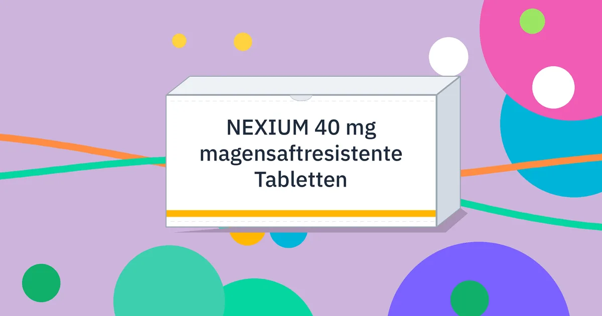 Symbolbild: Packung mit der Aufschrift NEXIUM 40 mg magensaftresistente Tabletten (PZN 17448182) – Verfügbarkeit und Bezug in Apotheken in Frankfurt am Main
