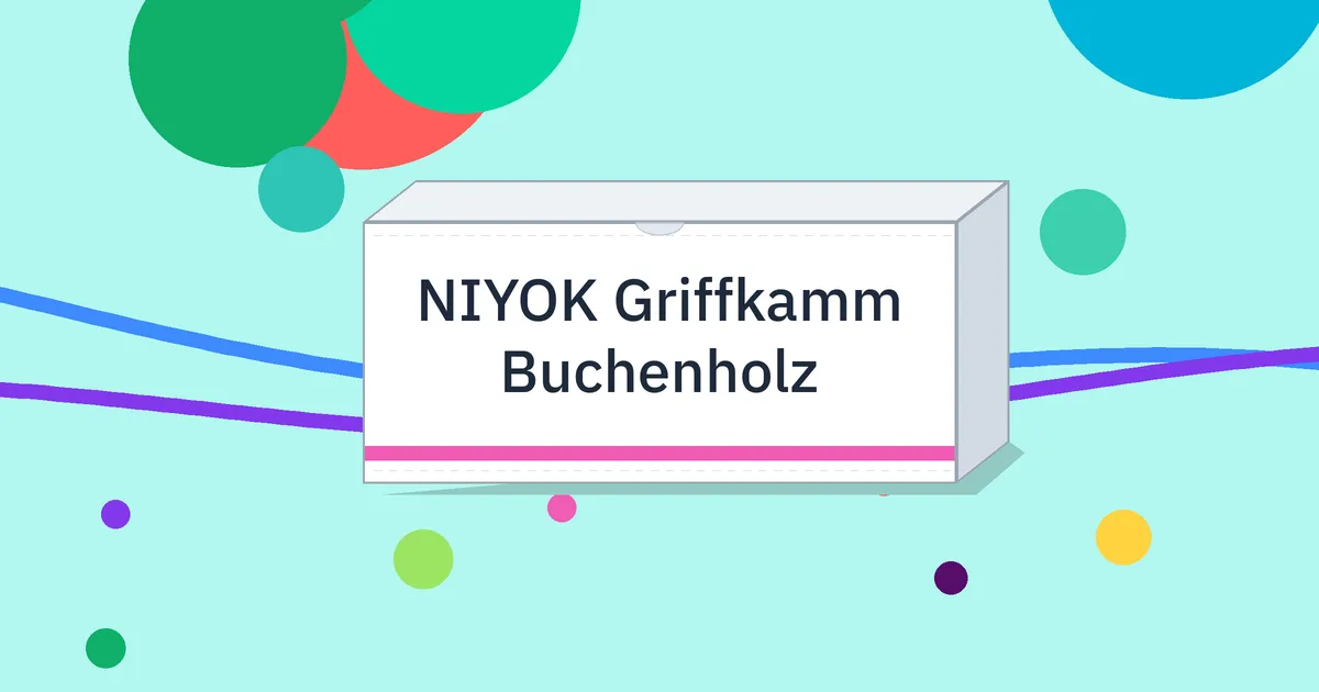Symbolbild: Packung mit der Aufschrift NIYOK Griffkamm Buchenholz (PZN 19543306) – Verfügbarkeit und Bezug in Apotheken in Frankfurt am Main