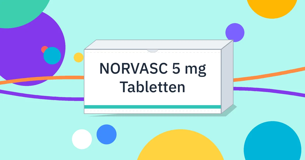 Symbolbild: Packung mit der Aufschrift NORVASC 5 mg Tabletten (PZN 04220709) – Verfügbarkeit und Bezug in Apotheken in Frankfurt am Main