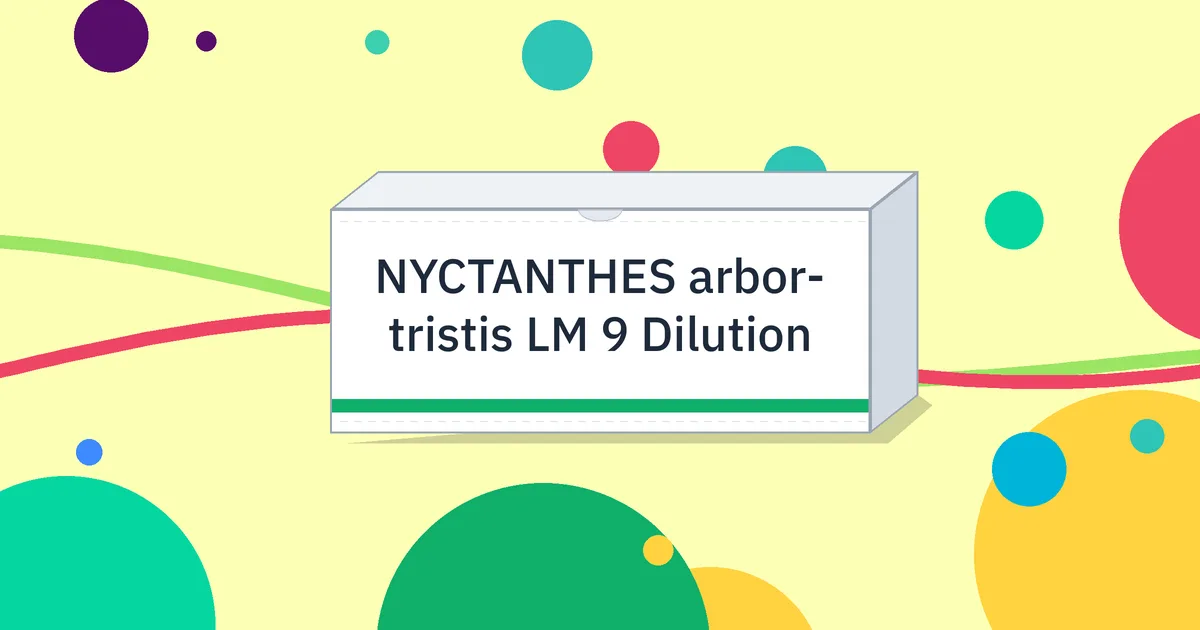 Symbolbild: Packung mit der Aufschrift NYCTANTHES arbor-tristis LM 9 Dilution (PZN 13620939) – Verfügbarkeit und Bezug in Apotheken in Frankfurt am Main