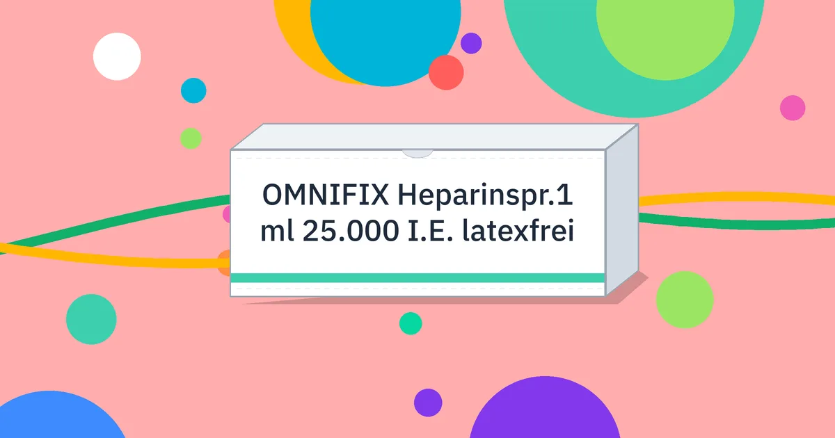Symbolbild: Packung mit der Aufschrift OMNIFIX Heparinspr.1 ml 25.000 I.E. latexfrei (PZN 04744312) – Verfügbarkeit und Bezug in Apotheken in Frankfurt am Main