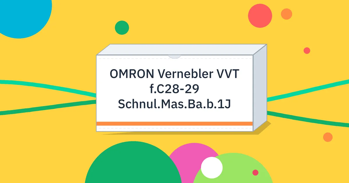 Symbolbild: Packung mit der Aufschrift OMRON Vernebler VVT f.C28-29 Schnul.Mas.Ba.b.1J (PZN 07525740) – Verfügbarkeit und Bezug in Apotheken in Frankfurt am Main