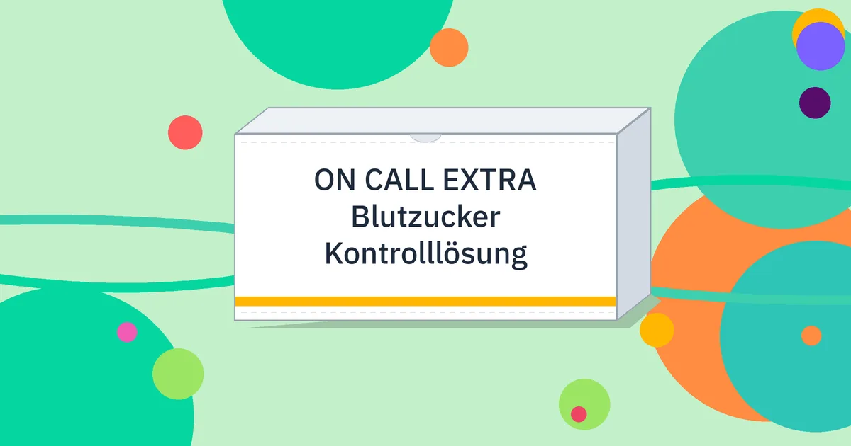 Symbolbild: Packung mit der Aufschrift ON CALL EXTRA Blutzucker Kontrolllösung (PZN 16914529) – Verfügbarkeit und Bezug in Apotheken in Frankfurt am Main