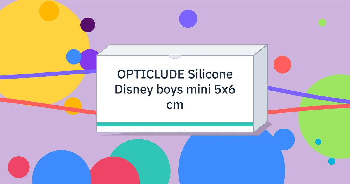 Symbolbild: Packung mit der Aufschrift OPTICLUDE Silicone Disney boys mini 5x6 cm (PZN 10547550) – Verfügbarkeit und Bezug in Apotheken in Frankfurt am Main