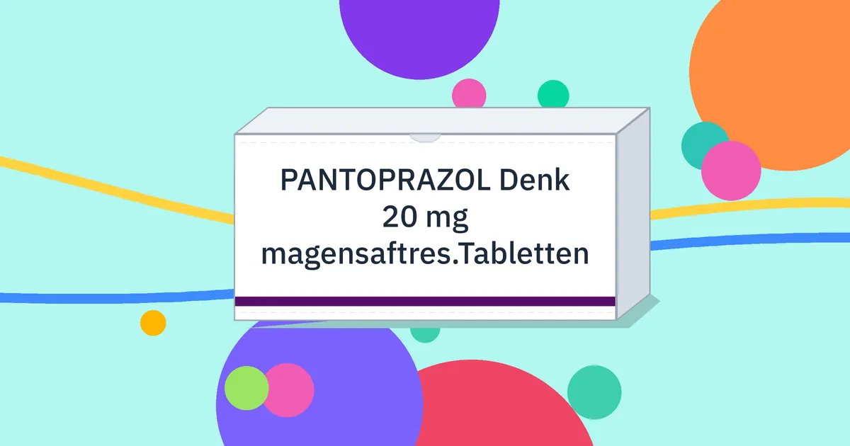 Symbolbild: Packung mit der Aufschrift PANTOPRAZOL Denk 20 mg magensaftres.Tabletten (PZN 17440708) – Verfügbarkeit und Bezug in Apotheken in Frankfurt am Main