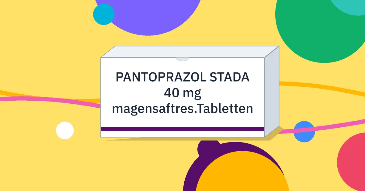 Symbolbild: Packung mit der Aufschrift PANTOPRAZOL STADA 40 mg magensaftres.Tabletten (PZN 01162265) – Verfügbarkeit und Bezug in Apotheken in Frankfurt am Main
