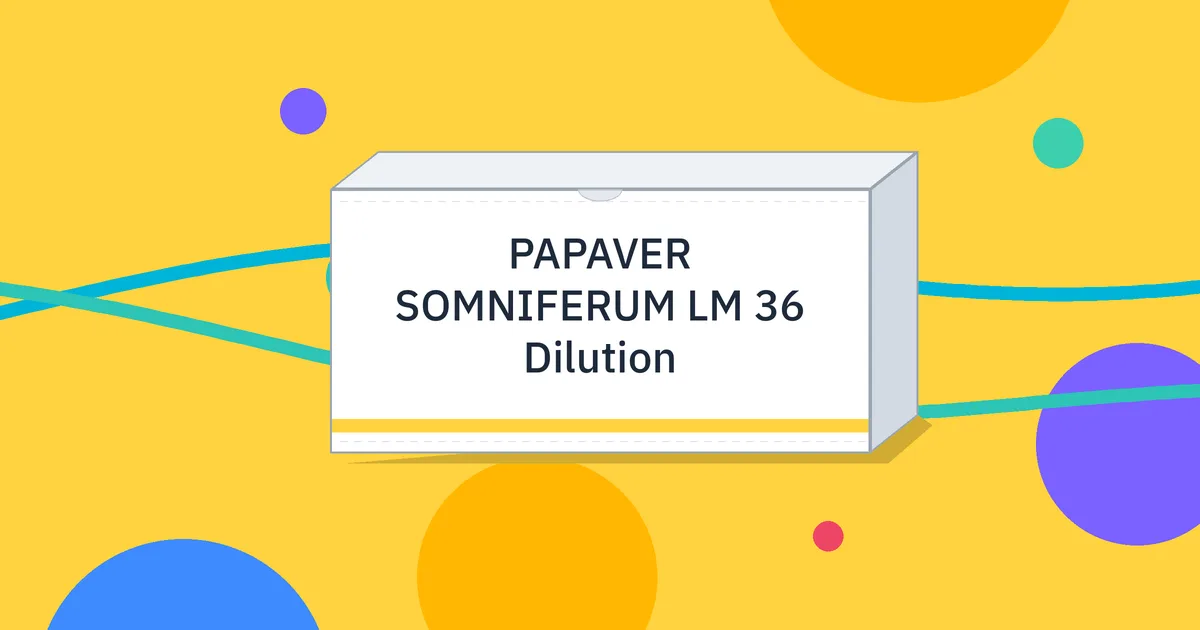 Symbolbild: Packung mit der Aufschrift PAPAVER SOMNIFERUM LM 36 Dilution (PZN 12976060) – Verfügbarkeit und Bezug in Apotheken in Frankfurt am Main