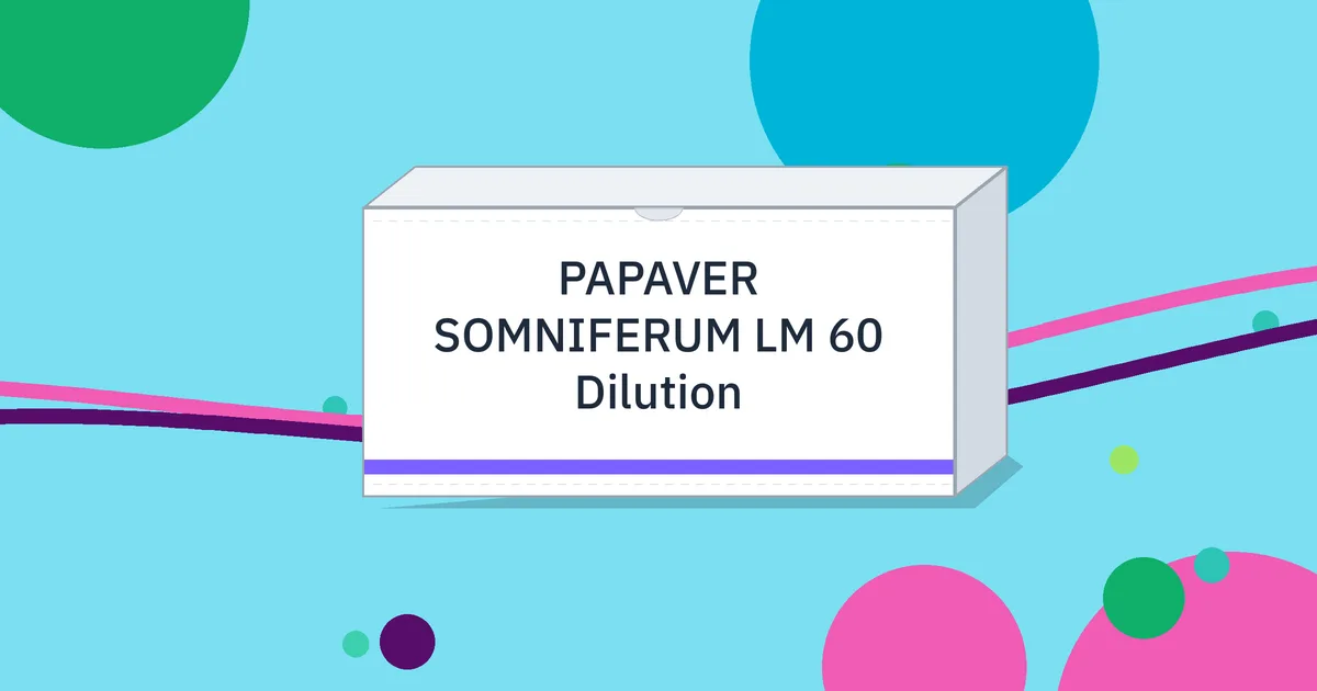 Symbolbild: Packung mit der Aufschrift PAPAVER SOMNIFERUM LM 60 Dilution (PZN 12976083) – Verfügbarkeit und Bezug in Apotheken in Frankfurt am Main