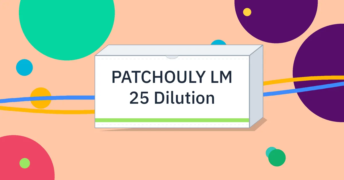Symbolbild: Packung mit der Aufschrift PATCHOULY LM 25 Dilution (PZN 13632925) – Verfügbarkeit und Bezug in Apotheken in Frankfurt am Main