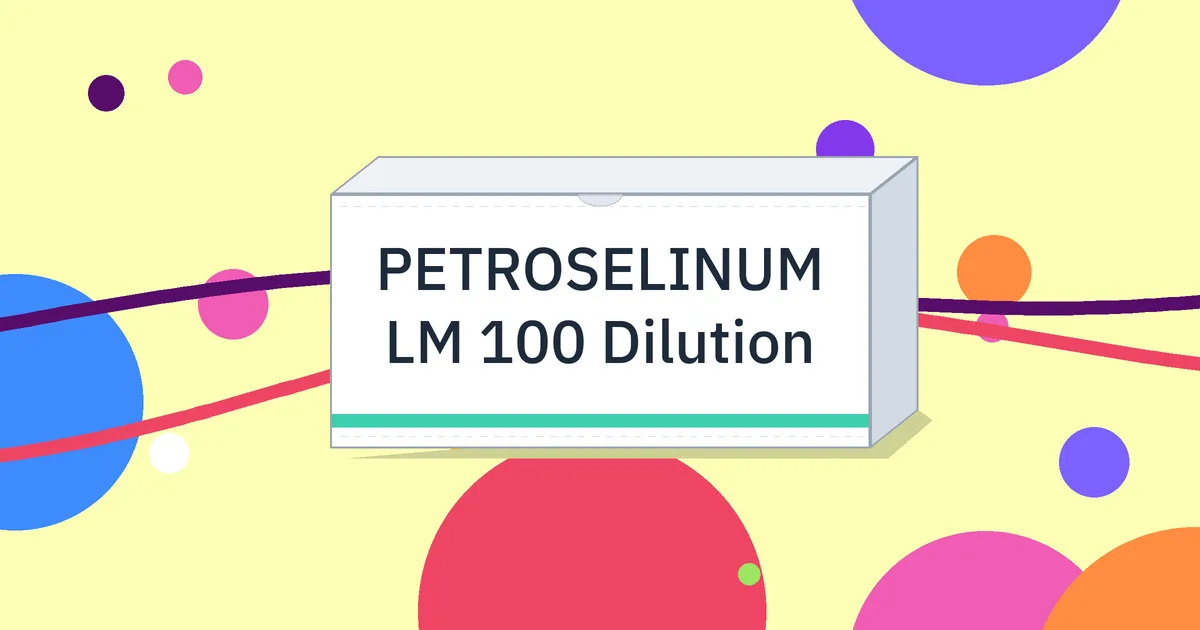 Symbolbild: Packung mit der Aufschrift PETROSELINUM LM 100 Dilution (PZN 13636308) – Verfügbarkeit und Bezug in Apotheken in Frankfurt am Main