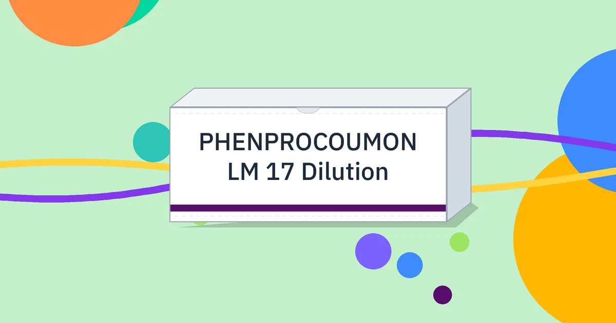 Symbolbild: Packung mit der Aufschrift PHENPROCOUMON LM 17 Dilution (PZN 13637957) – Verfügbarkeit und Bezug in Apotheken in Frankfurt am Main