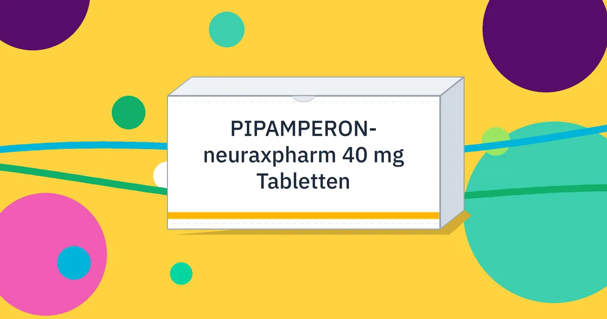 Symbolbild: Packung mit der Aufschrift PIPAMPERON-neuraxpharm 40 mg Tabletten (PZN 02572060) – Verfügbarkeit und Bezug in Apotheken in Frankfurt am Main