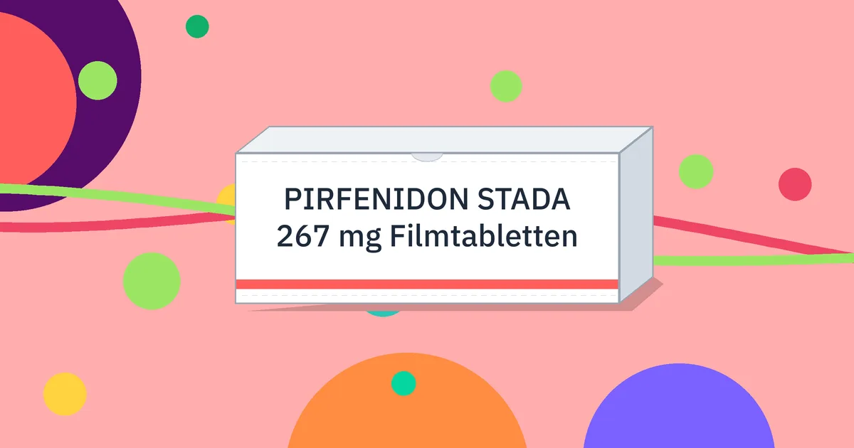 Symbolbild: Packung mit der Aufschrift PIRFENIDON STADA 267 mg Filmtabletten (PZN 18103829) – Verfügbarkeit und Bezug in Apotheken in Frankfurt am Main