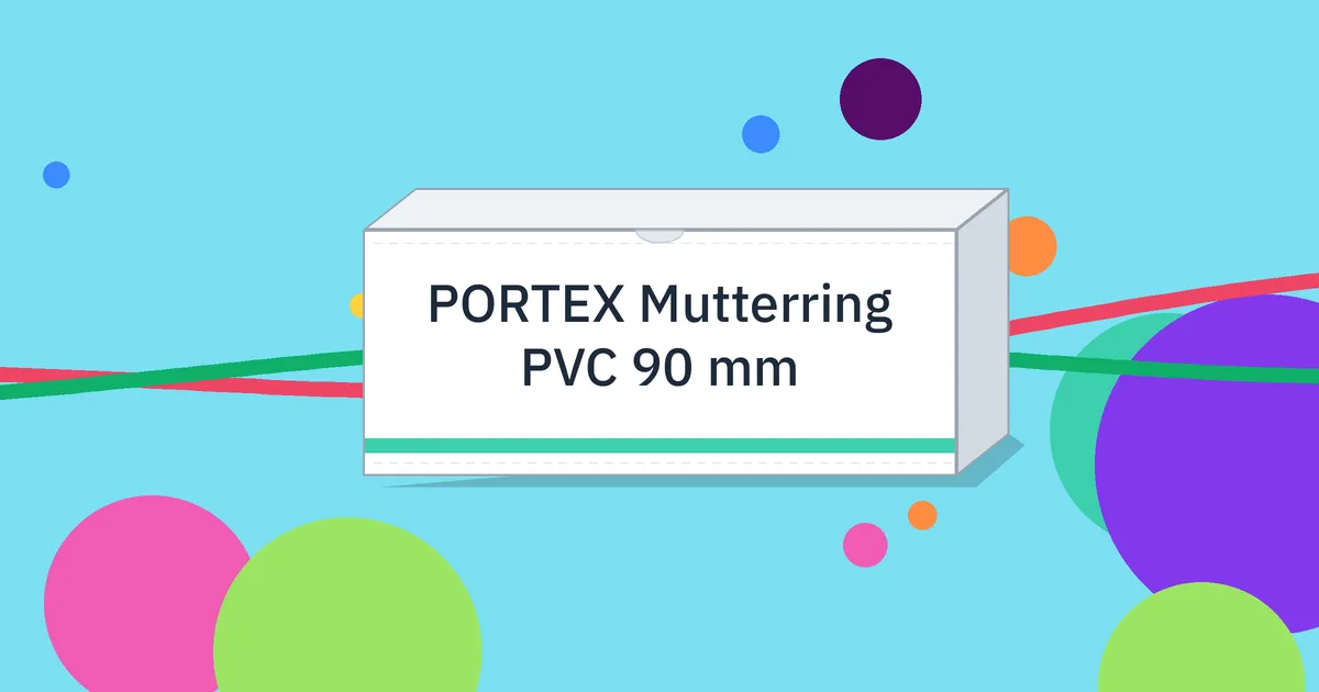 Symbolbild: Packung mit der Aufschrift PORTEX Mutterring PVC 90 mm (PZN 07690108) – Verfügbarkeit und Bezug in Apotheken in Frankfurt am Main