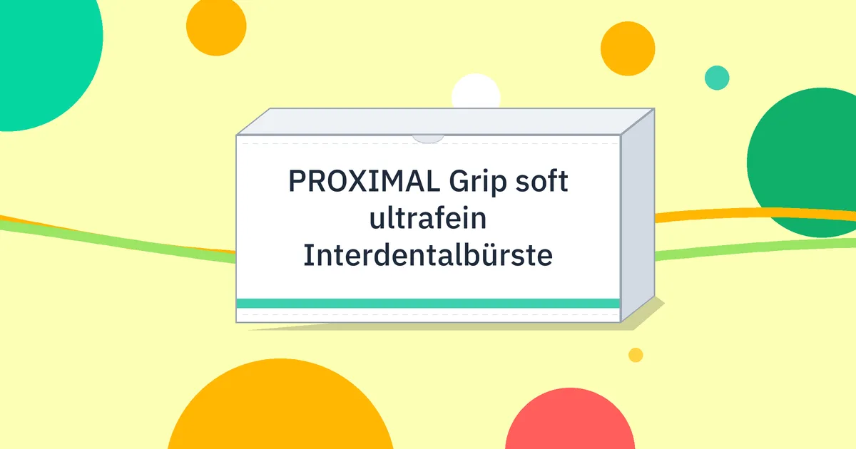 Symbolbild: Packung mit der Aufschrift PROXIMAL Grip soft ultrafein Interdentalbürste (PZN 03746533) – Verfügbarkeit und Bezug in Apotheken in Frankfurt am Main
