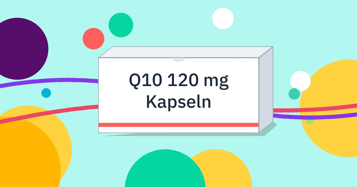 Symbolbild: Packung mit der Aufschrift Q10 120 mg Kapseln (PZN 02167715) – Verfügbarkeit und Bezug in Apotheken in Frankfurt am Main