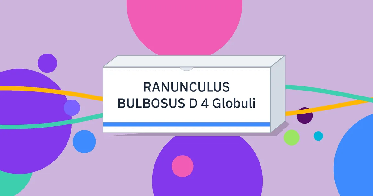 Symbolbild: Packung mit der Aufschrift RANUNCULUS BULBOSUS D 4 Globuli (PZN 07178497) – Verfügbarkeit und Bezug in Apotheken in Frankfurt am Main