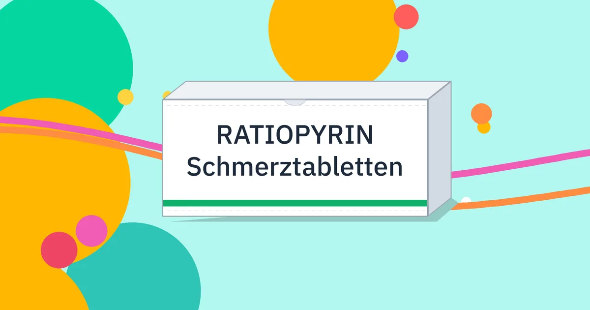 Symbolbild: Packung mit der Aufschrift RATIOPYRIN Schmerztabletten (PZN 07686182) – Verfügbarkeit und Bezug in Apotheken in Frankfurt am Main