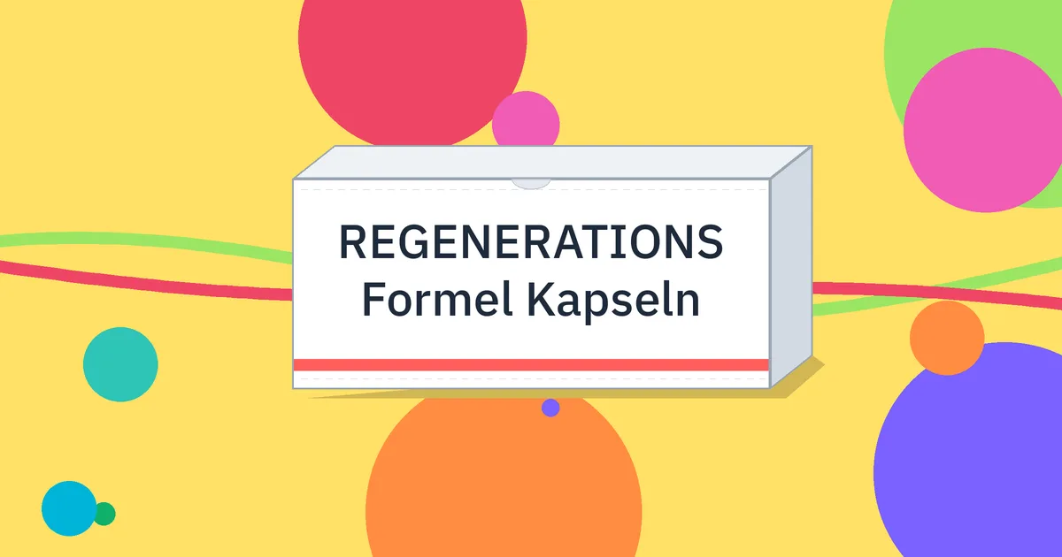 Symbolbild: Packung mit der Aufschrift REGENERATIONS Formel Kapseln (PZN 02222874) – Verfügbarkeit und Bezug in Apotheken in Frankfurt am Main