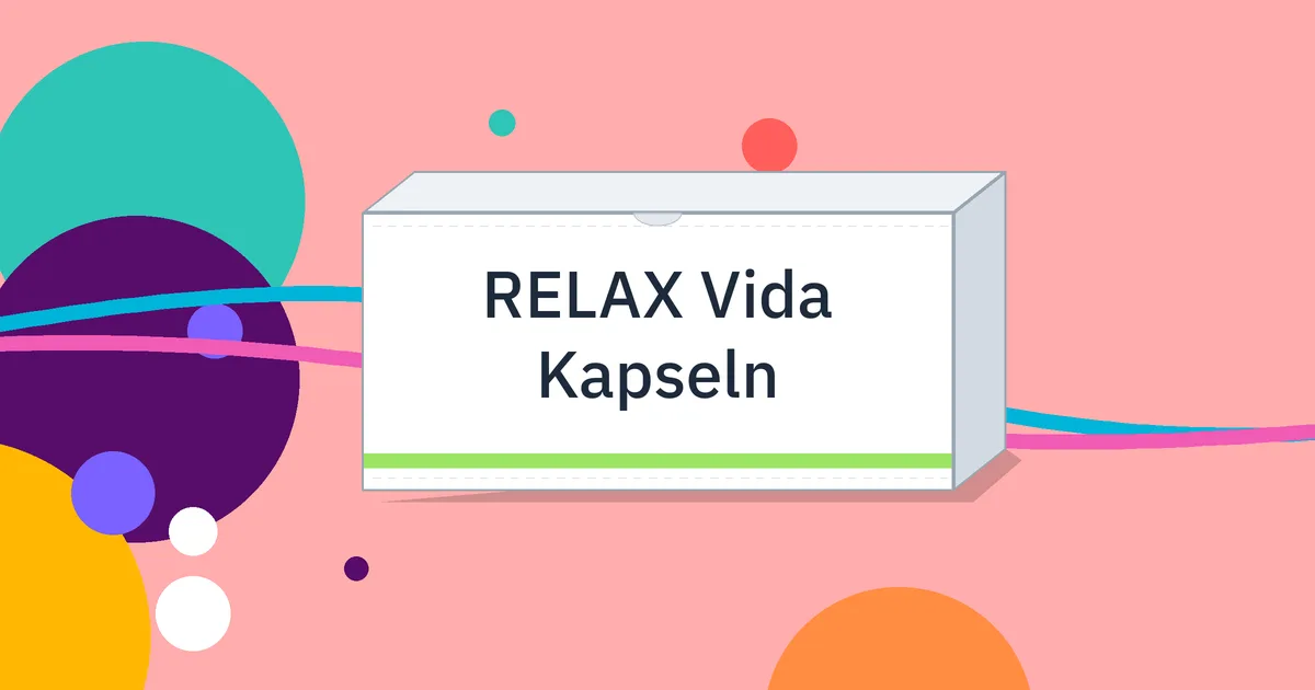 Symbolbild: Packung mit der Aufschrift RELAX Vida Kapseln (PZN 19143541) – Verfügbarkeit und Bezug in Apotheken in Frankfurt am Main