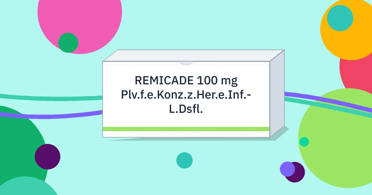 Symbolbild: Packung mit der Aufschrift REMICADE 100 mg Plv.f.e.Konz.z.Her.e.Inf.-L.Dsfl. (PZN 06561395) – Verfügbarkeit und Bezug in Apotheken in Frankfurt am Main