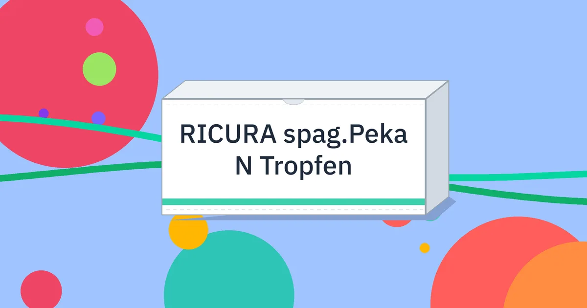 Symbolbild: Packung mit der Aufschrift RICURA spag.Peka N Tropfen (PZN 02095737) – Verfügbarkeit und Bezug in Apotheken in Frankfurt am Main